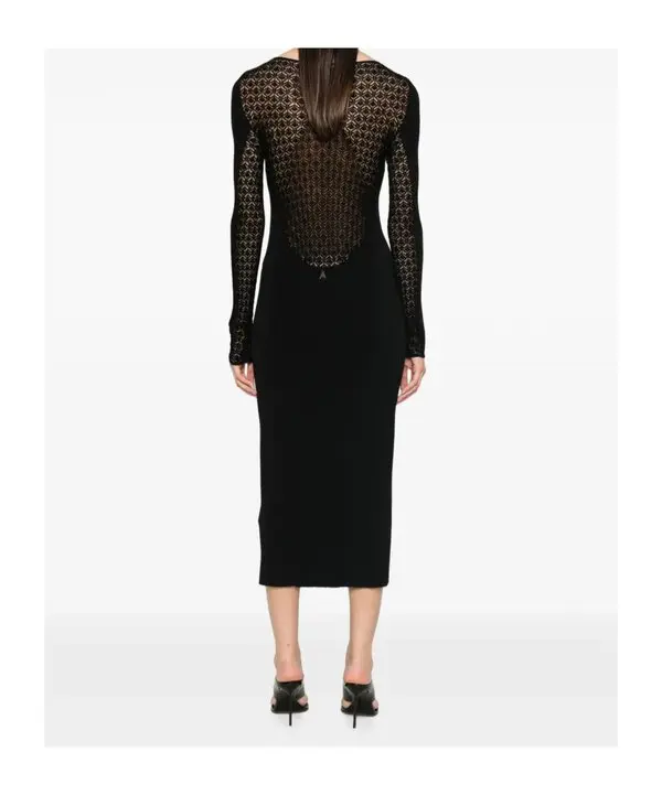 Patrizia Pepe Lace Panel Midi Dress