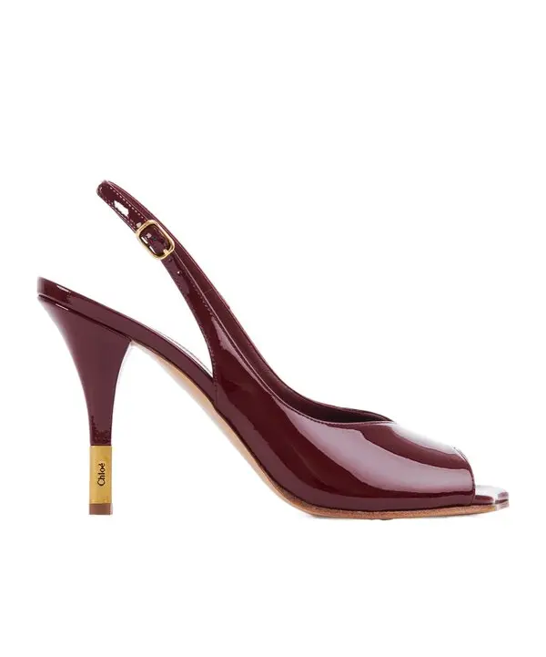 Chloé Flower Slingback Heeled Sandals