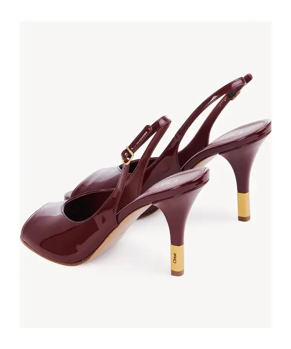 Chloé Flower Slingback Heeled Sandals