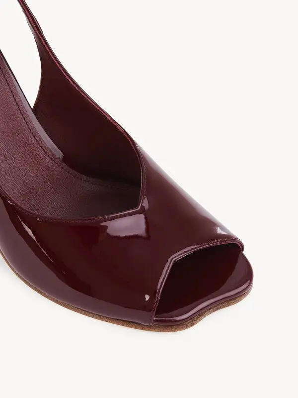 Chloé Flower Slingback Heeled Sandals