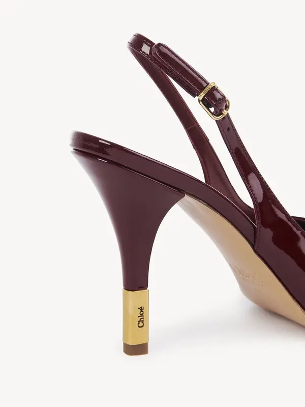 Chloé Flower Slingback Heeled Sandals