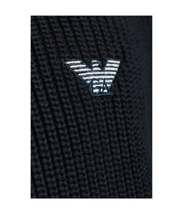 Emporio Armani Logo Embroidered Crewneck Jumper