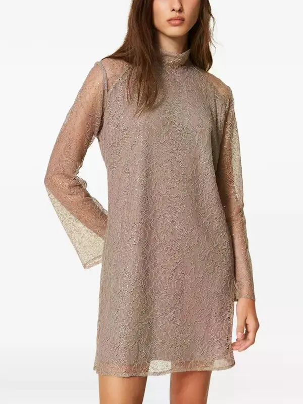 TWINSET Short Lace Dress With Sequins
