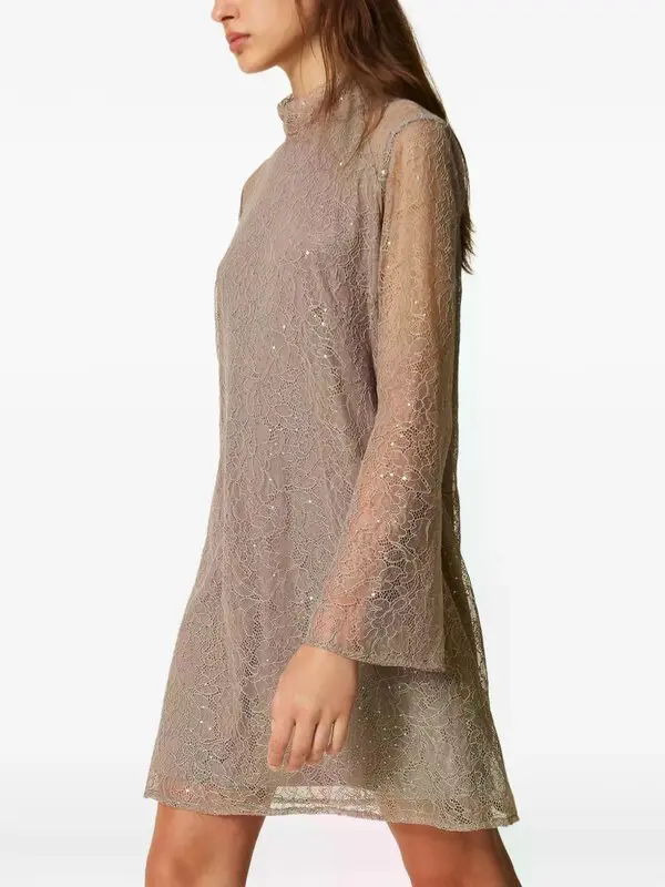 TWINSET Short Lace Dress With Sequins