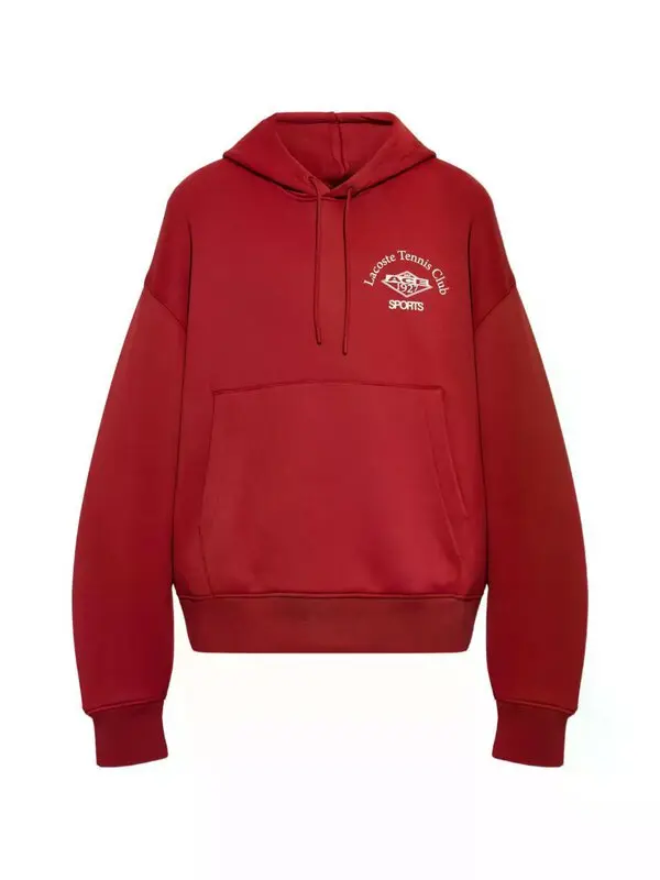 Lacoste Runway Oversized Printed Hoodie - Red