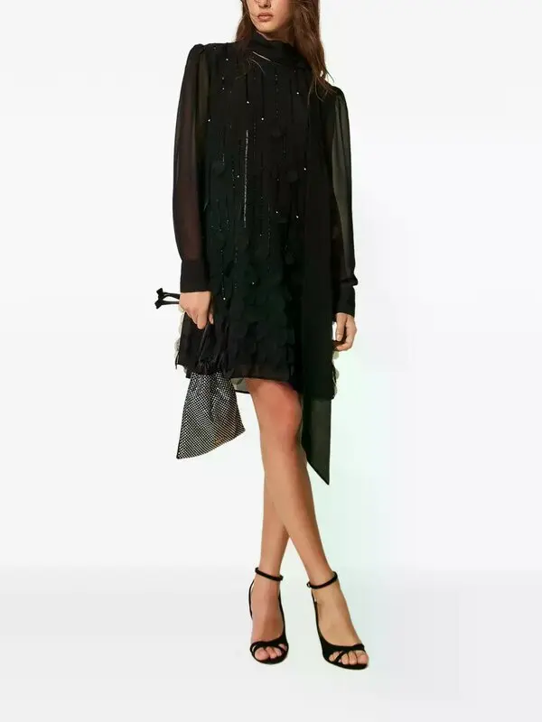 TWINSET Short Georgette Dress With Embroidery