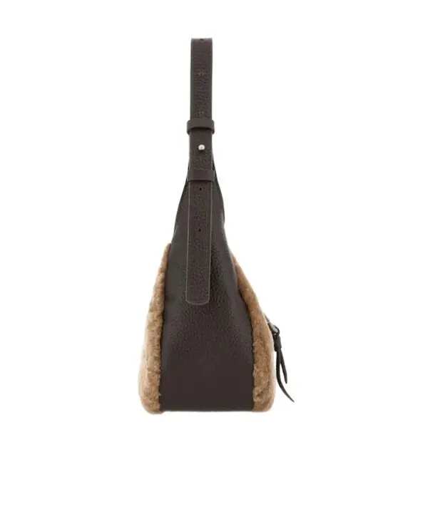 Hogan Faux Fur Panel Shoulder Bag
