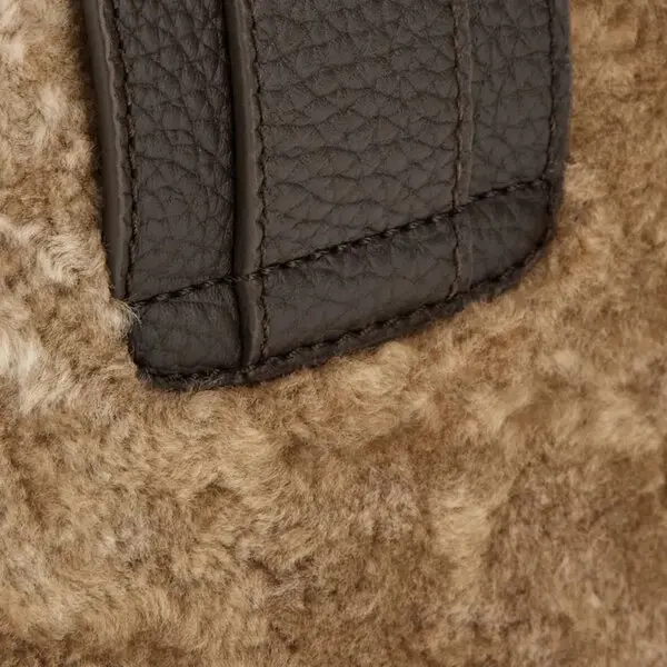 Hogan Faux Fur Panel Shoulder Bag