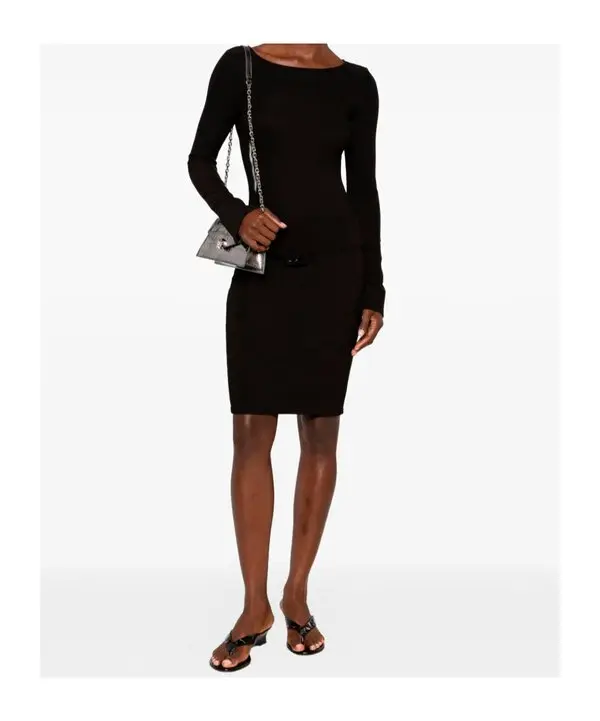 PATRIZIA PEPE Belted Long Sleeve Dress
