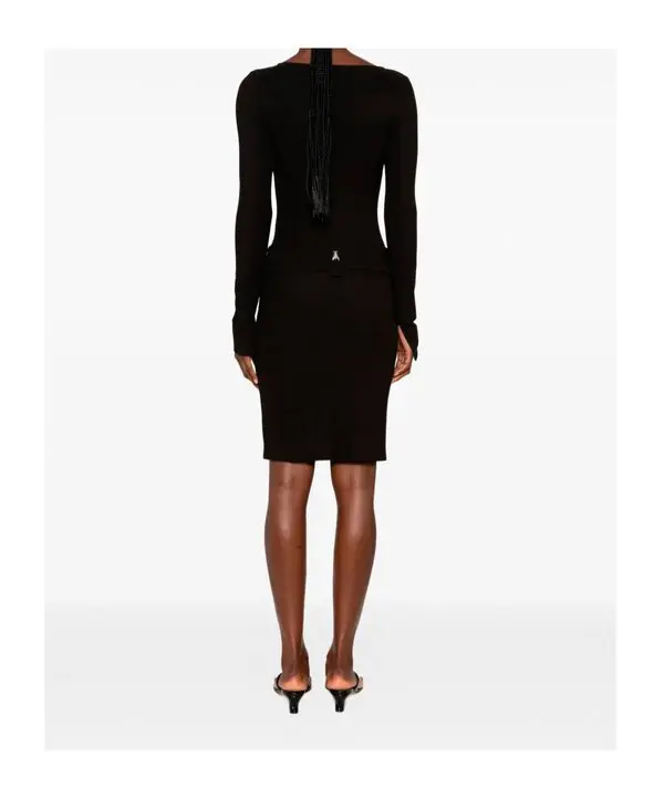 PATRIZIA PEPE Belted Long Sleeve Dress