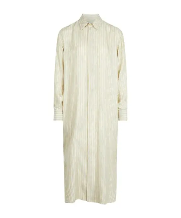 Le Kasha Long Sleeved Striped Shirt Dress