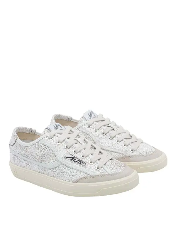 AUTRY Silver Windscape Glitter Low-top Sneakers - White