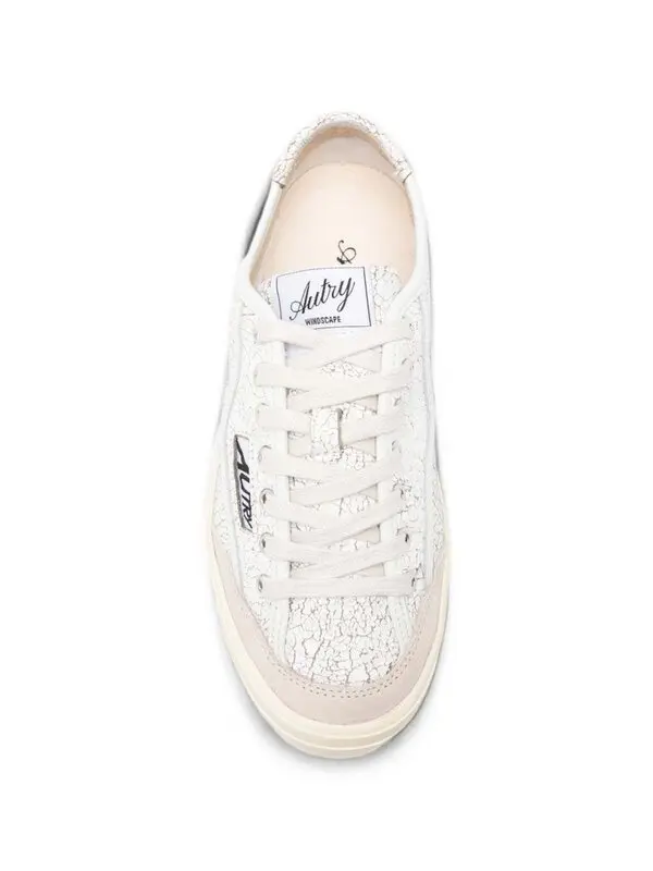 AUTRY Silver Windscape Glitter Low-top Sneakers - White