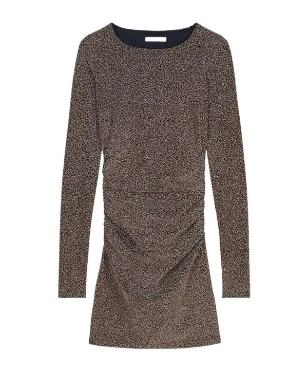 Patrizia Pepe Ruched Lurex Mini Dress