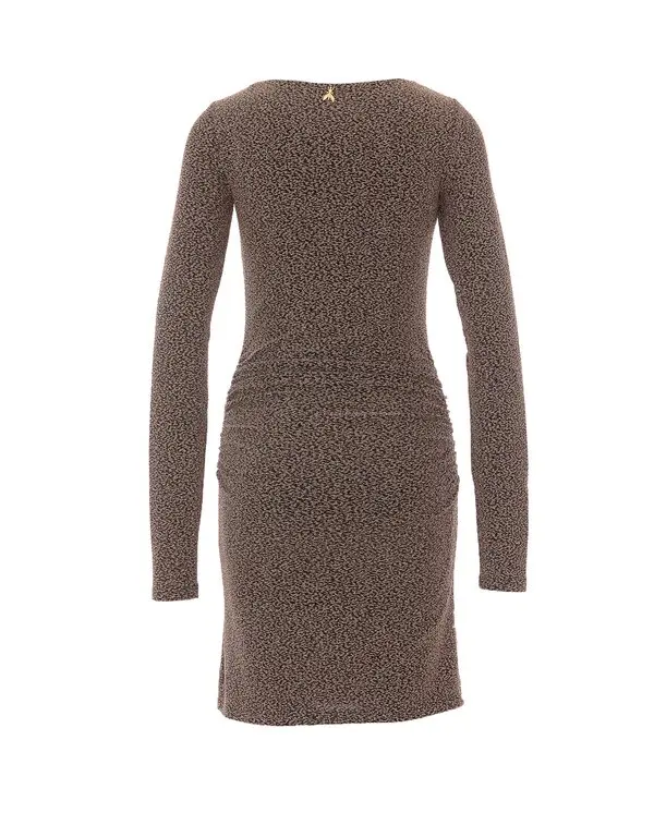 Patrizia Pepe Ruched Lurex Mini Dress