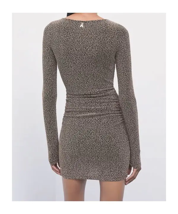 Patrizia Pepe Ruched Lurex Mini Dress