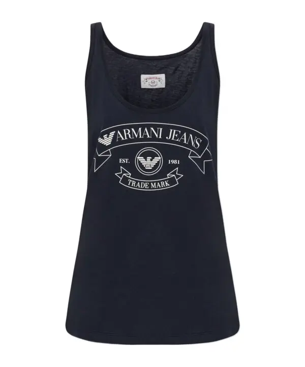 Emporio Armani Logo Tank T-shirt - Navy