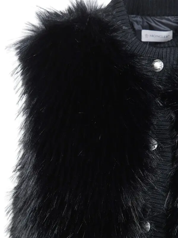 Moncler Button-up Padded Gilet - Black