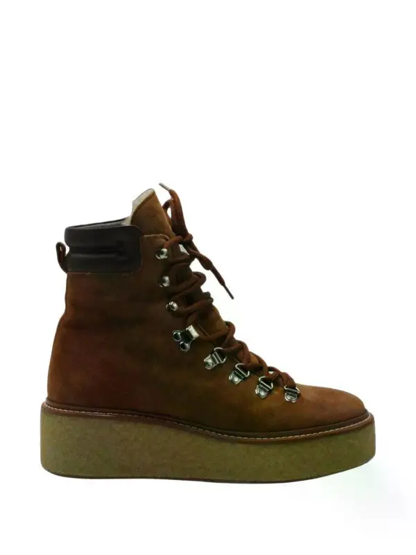 Hermès Discovery Lace-up Ankle Boots - Brown