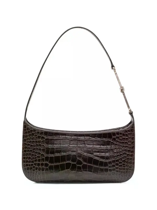 TOM FORD Tumbled Printed Crocodile-leather Arc Small Shoulder Bag