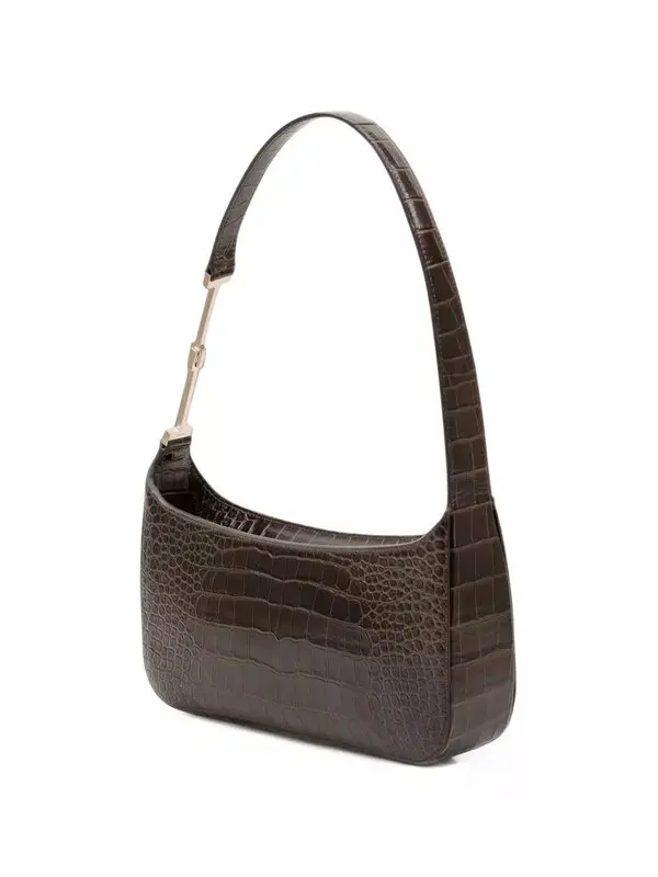 TOM FORD Tumbled Printed Crocodile-leather Arc Small Shoulder Bag