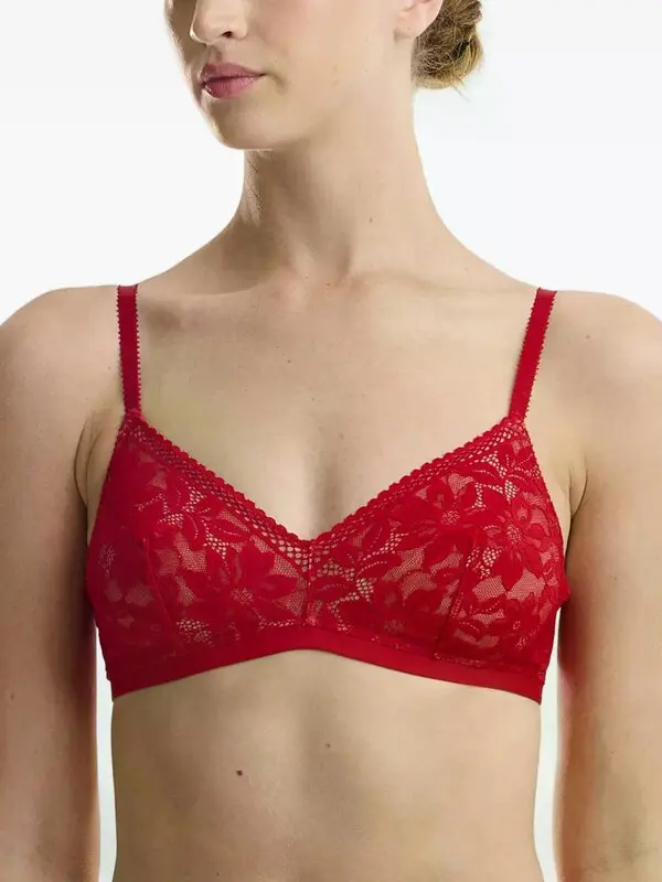 Wolford Floral-lace Triangle Bra - Red