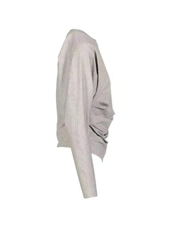 GANNI Blouse In Draped-jersey - Grey