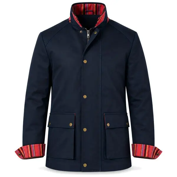 KOY CLOTHING The Aberdare Coat Navy Mara