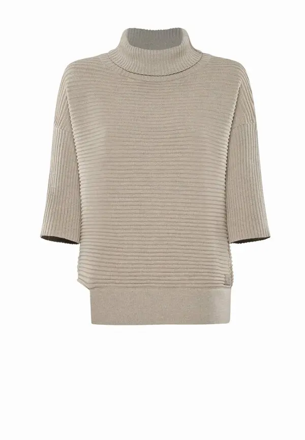 YOU LOOK PERFECT Pullover Bailey, Merino Asymmetric Turtleneck Pullover