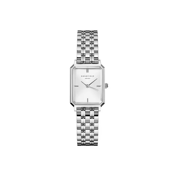 ROSEFIELD Octagon Xs Steel And Silver Dial Watch
