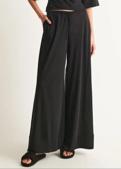 Skin Christina Wide Leg Pant - Black