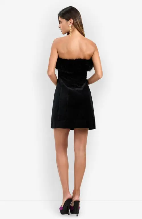 Trina Turk Finale Fur Dress