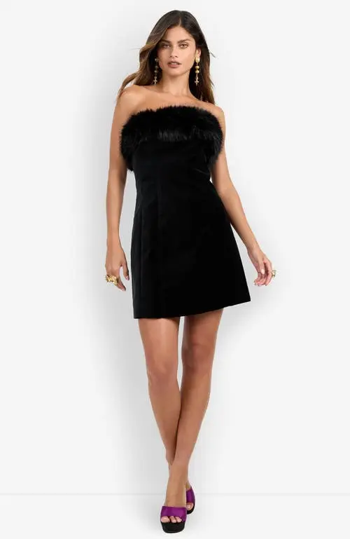 Trina Turk Finale Fur Dress