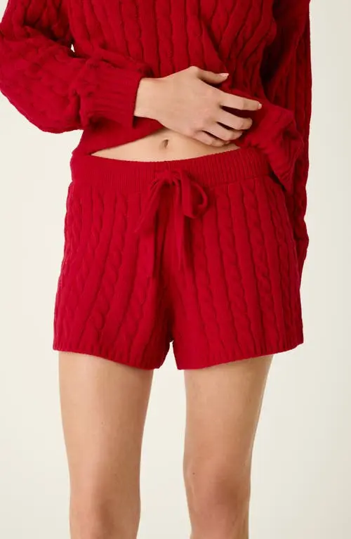 PJ SALVAGE Cable Knit Chenille Sleep Shorts