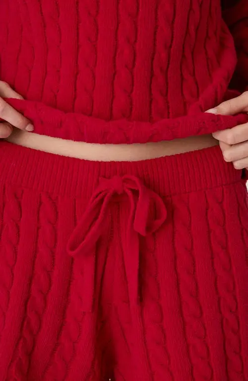 PJ SALVAGE Cable Knit Chenille Sleep Shorts