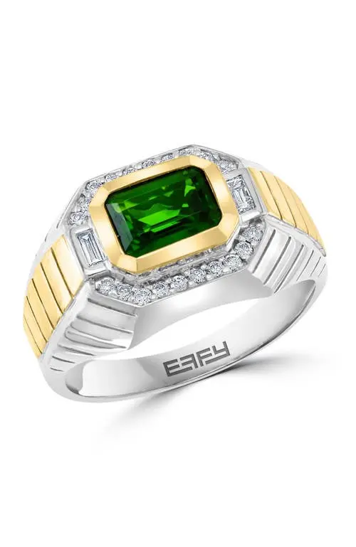 EFFY Diamond & Chrome Diopside Statement Ring In Sterling Silver