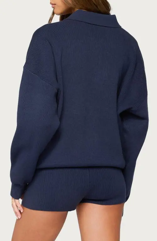 EDIKTED Lorie Oversized Polo Sweater