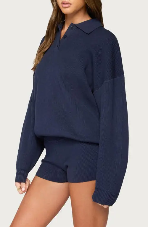 EDIKTED Lorie Oversized Polo Sweater