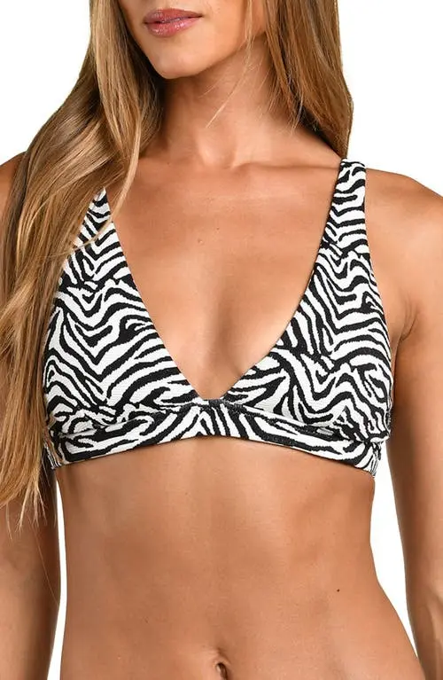 L'Agence Lexie Wild Zebra Bikini Top
