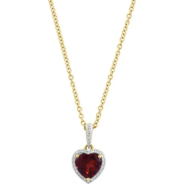 EFFY 14k Yellow Gold Garnet Passion Pendant