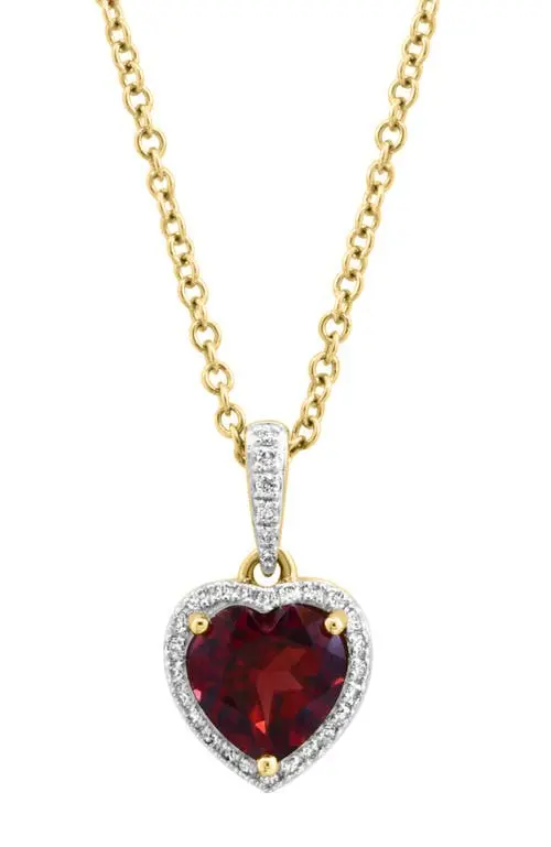 EFFY 14k Yellow Gold Garnet Passion Pendant