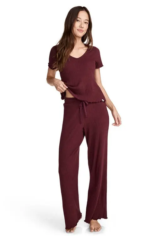 JOCKEY Soft Luxe Textured Pant - Currant Heather