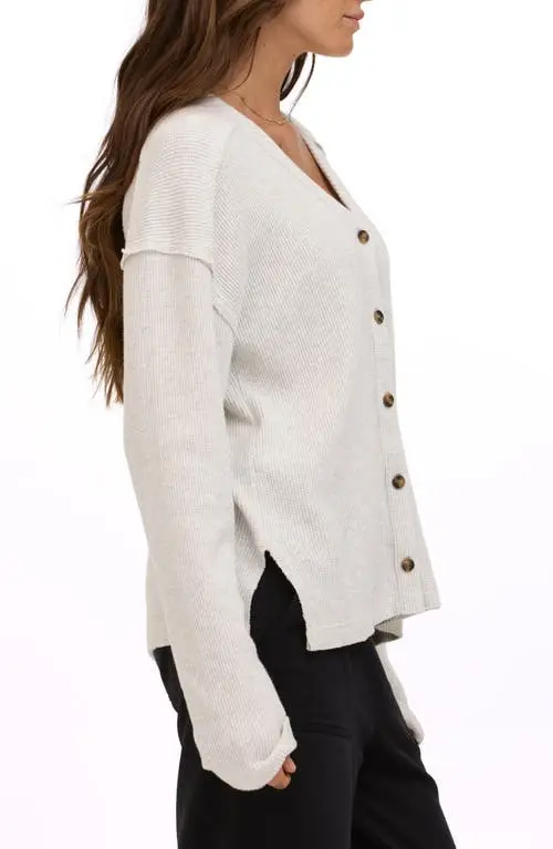 THREADS 4 THOUGHT Tinsley Brushed Thermal Top - Heather Grey