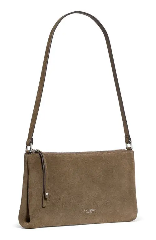 Kate Spade New York Fling Suede Leather Pochette - Driftwood