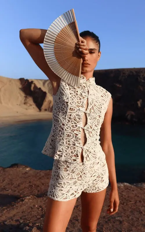 MISS CIRCLE Rosanne Cotton Crochet Shorts