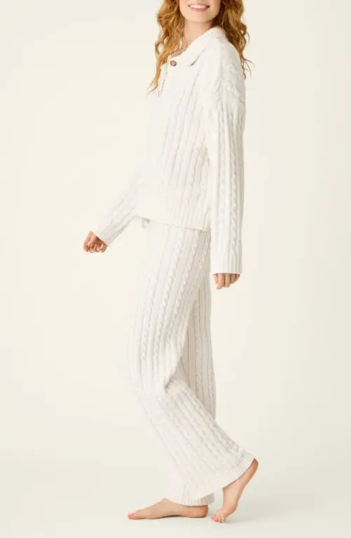 PJ Salvage Cozy Chenille Pajama Set - Ivory