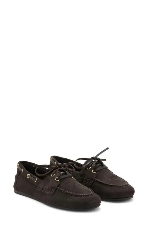MANGO Suede Leather Deck Shoe