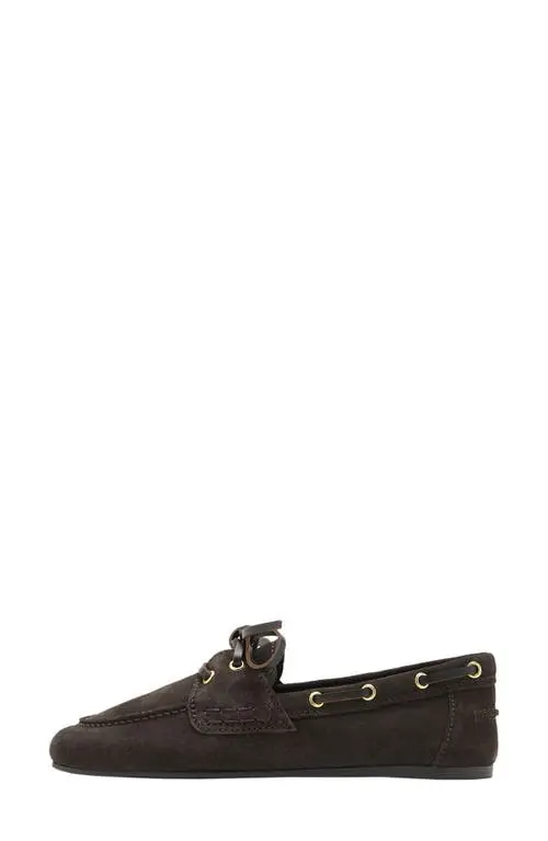 MANGO Suede Leather Deck Shoe