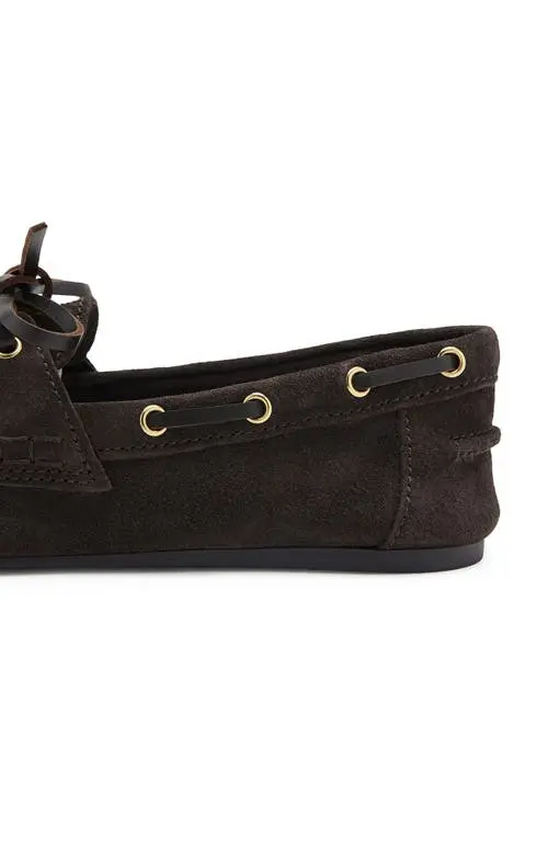 MANGO Suede Leather Deck Shoe