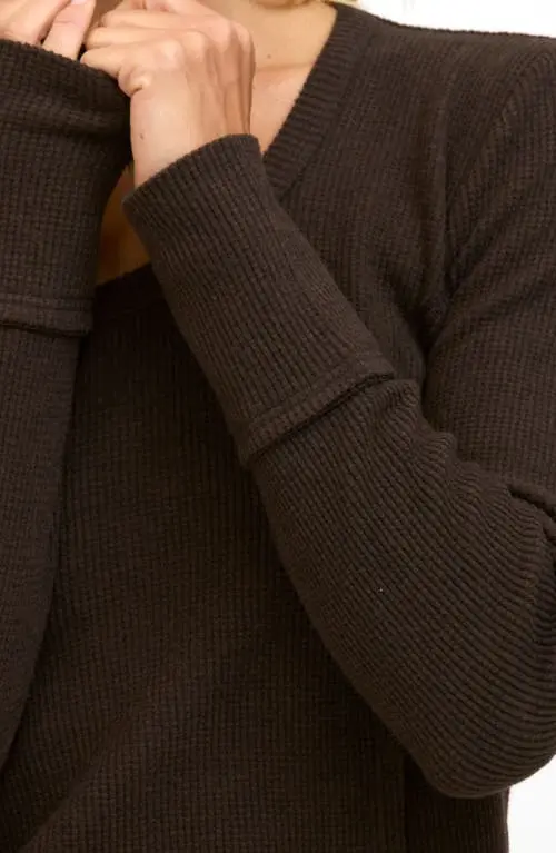 THREADS 4 THOUGHT Brigitte Brushed Thermal Top - Cocoa